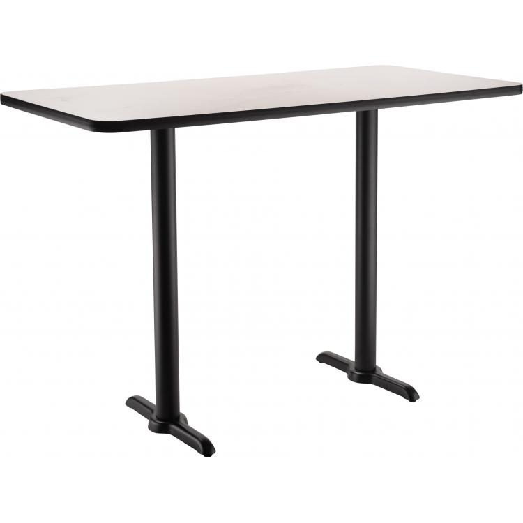 Rectangle Cafe Table - Bistro Height(42") - T Base | Integrity Furniture
