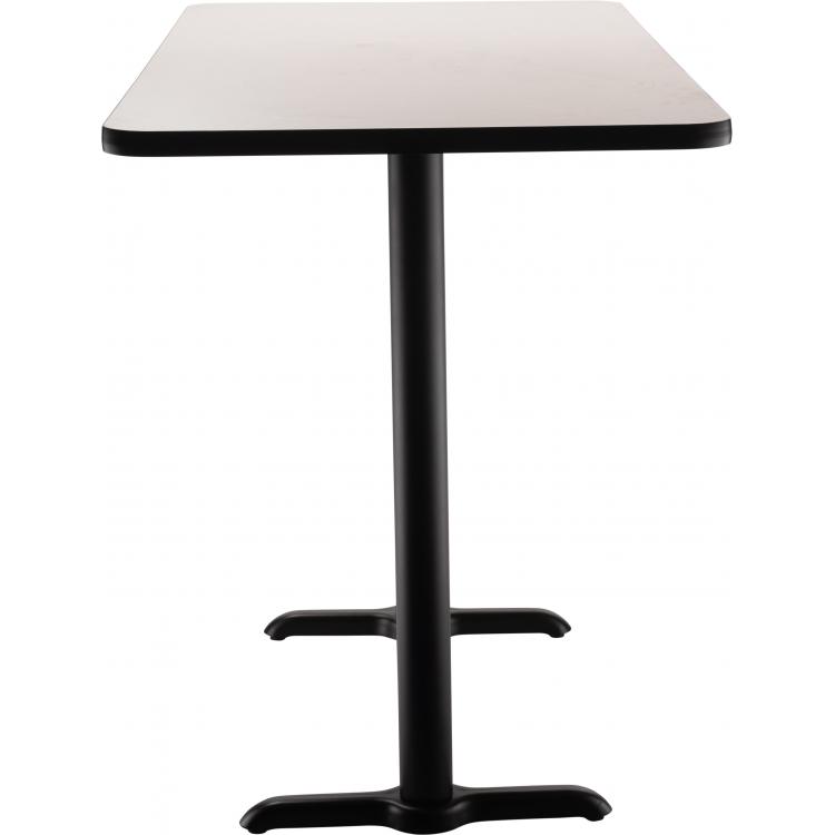 Rectangle Cafe Table - Bistro Height(42") - T Base | Integrity Furniture